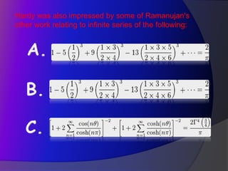 Srinivasa ramanujan works | PPTX