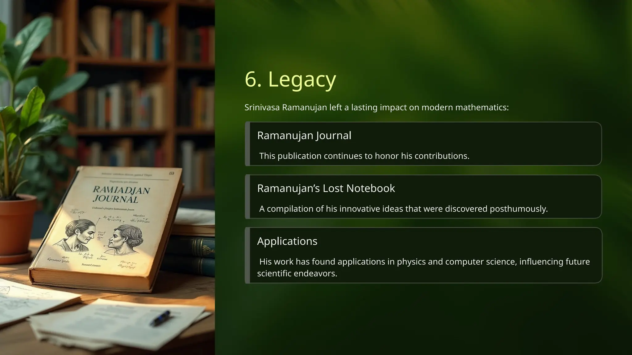 Srinivasa Ramanujan_ The Lege....pptxThe Life and Legacy of Srinivasa ...