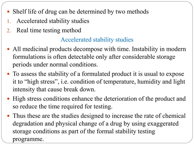 Accelerated stability studies | PPTX