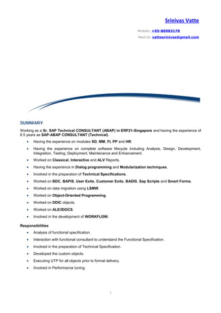 Srinivas vatte abap | DOC