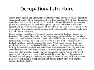 LADAKH : TOURISM,CULTURE,LANGUAGE, CUSTOMS AND TRADITIONS | PPTX