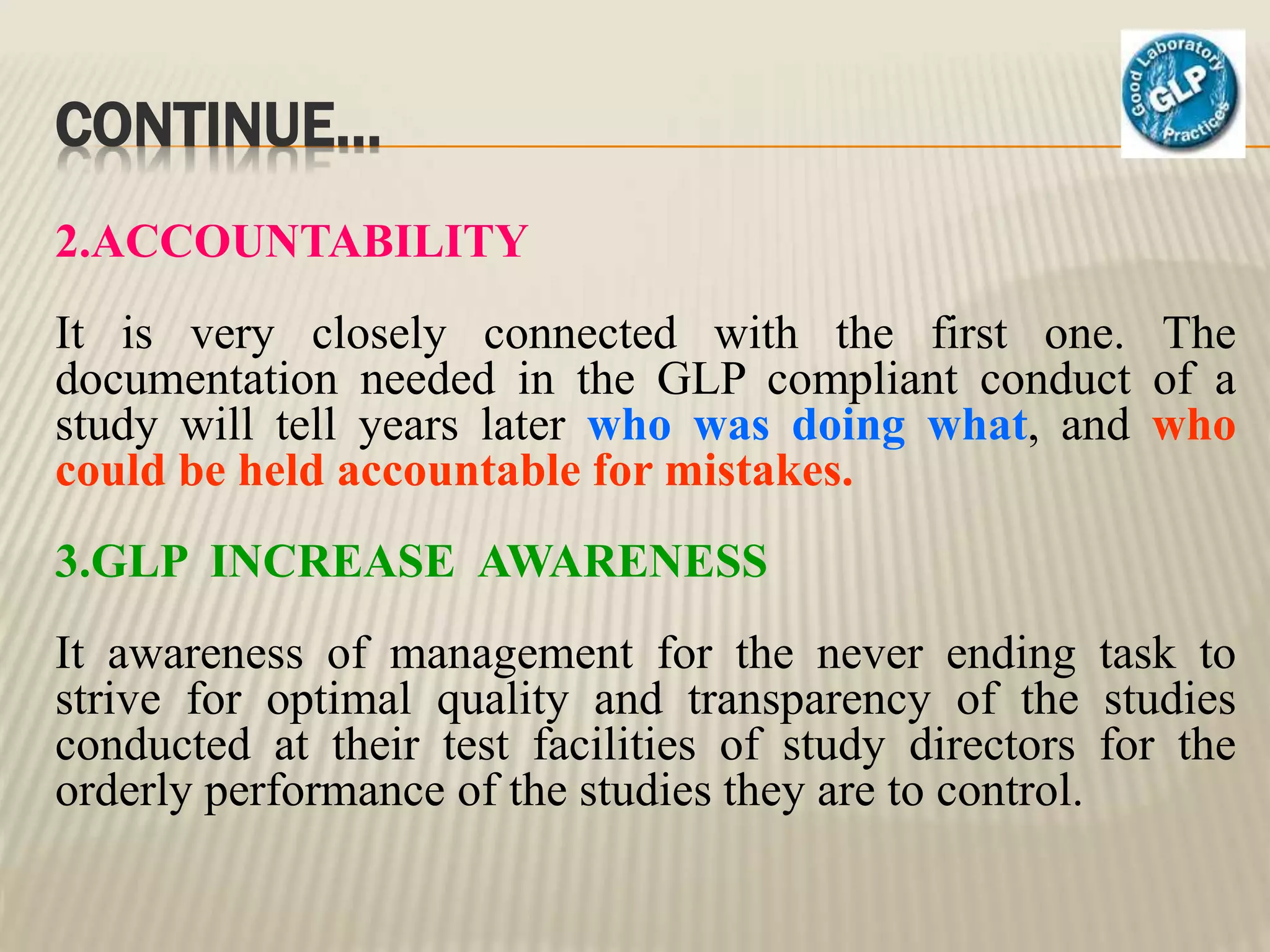 GLP - Good Laboratory Practices | PPTX