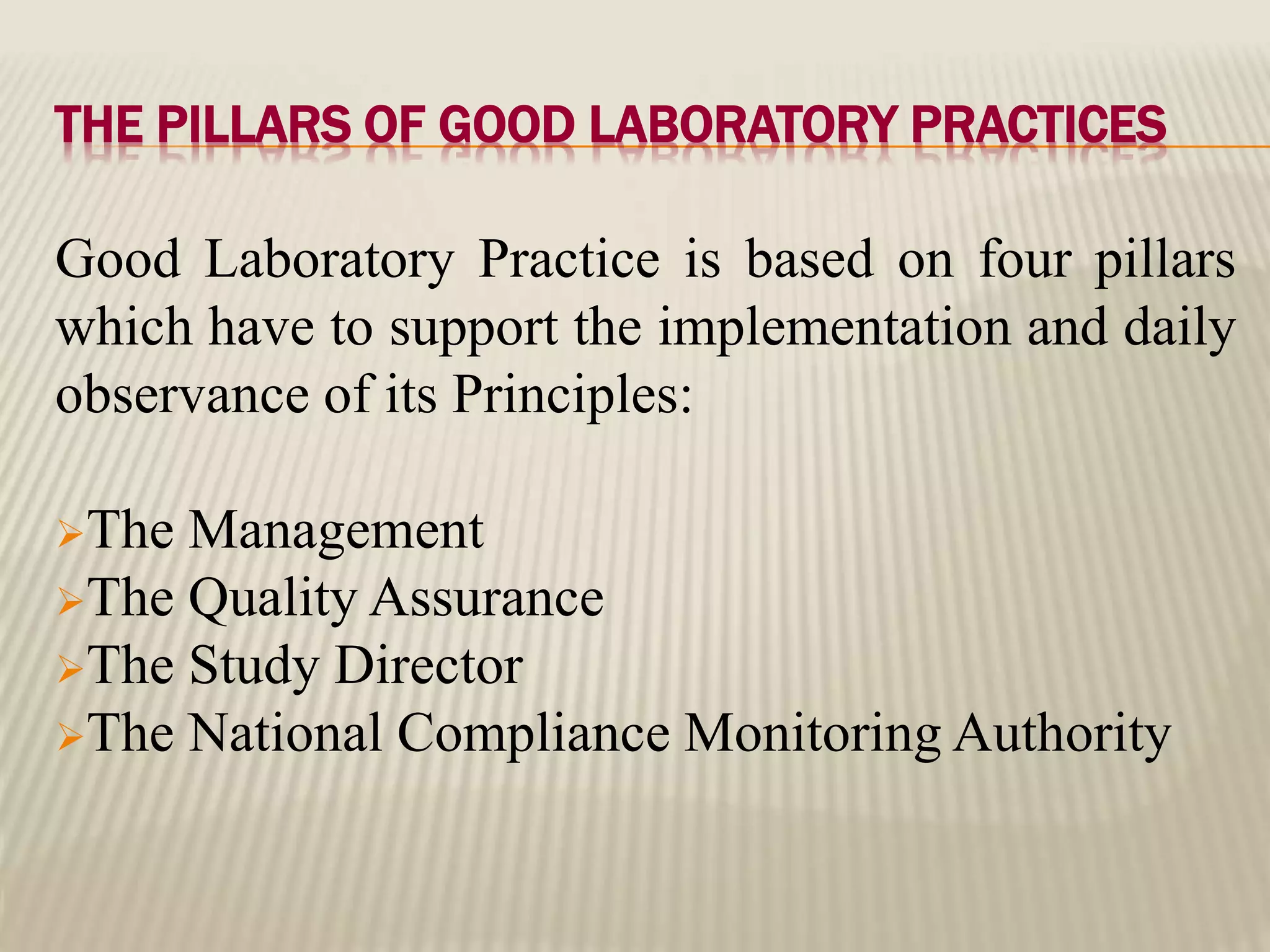 GLP - Good Laboratory Practices | PPTX
