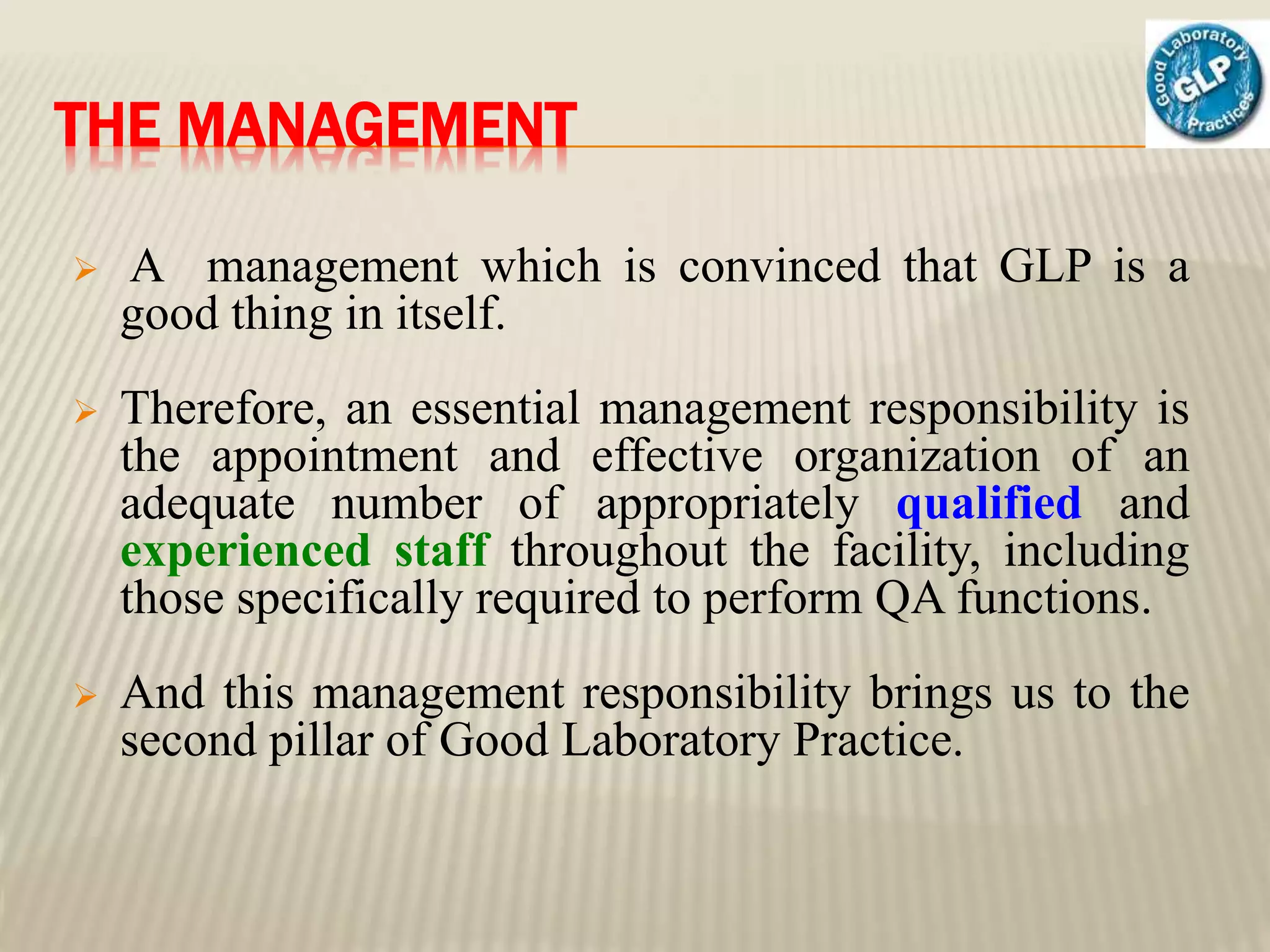 GLP - Good Laboratory Practices | PPTX