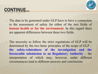 GLP - Good Laboratory Practices | PPTX