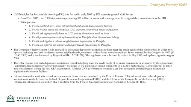Russell Capital SRI Presentation - Institutional | PPT