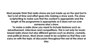 Sriptwriting For Radio | PPT