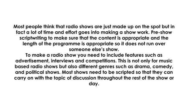 Sriptwriting For Radio | PPT