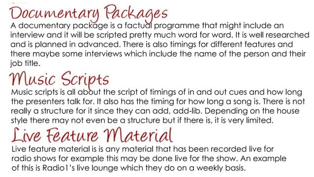 Sriptwriting For Radio | PPT