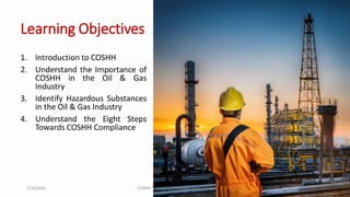 COSHH - Sri Ramachandar Bandi HSE in the Oil & Gas Industry (COSHH ...