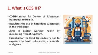 COSHH - Sri Ramachandar Bandi HSE in the Oil & Gas Industry (COSHH ...