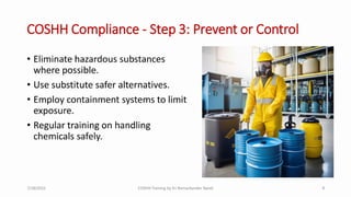 COSHH - Sri Ramachandar Bandi HSE in the Oil & Gas Industry (COSHH ...