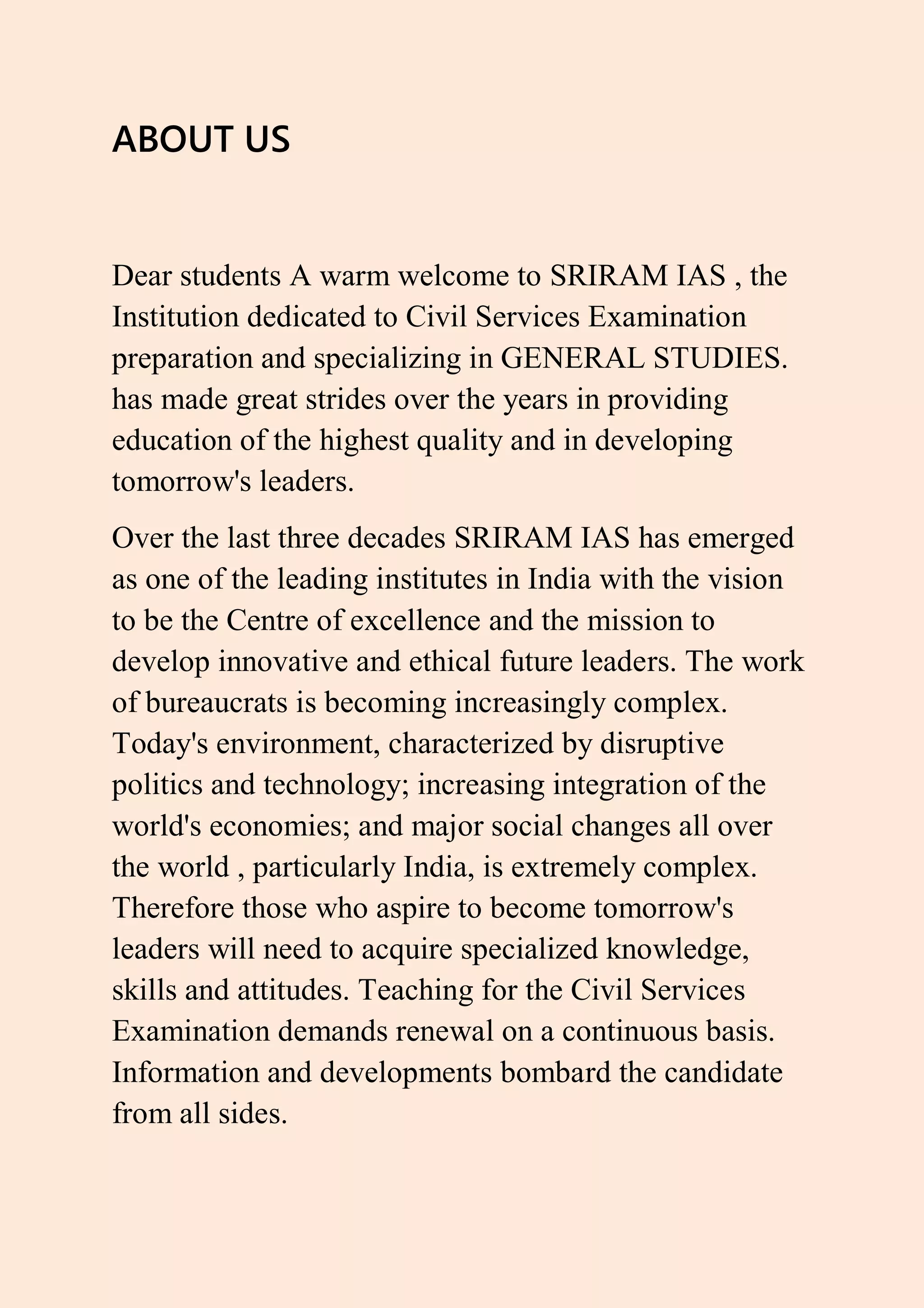 Sriram's IAS | PDF
