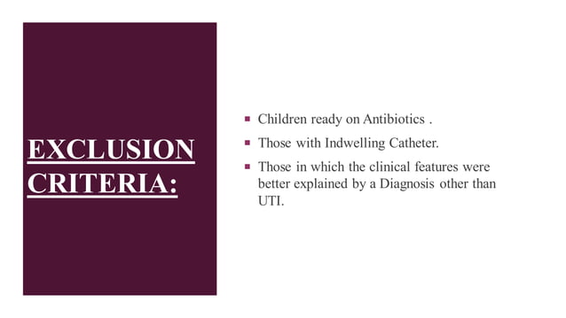 IDENTIFICATION OF PROBABLE URINARY TRACT INFECTIONINCHILDRENUSING LOW ...