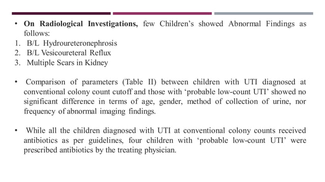 IDENTIFICATION OF PROBABLE URINARY TRACT INFECTIONINCHILDRENUSING LOW ...