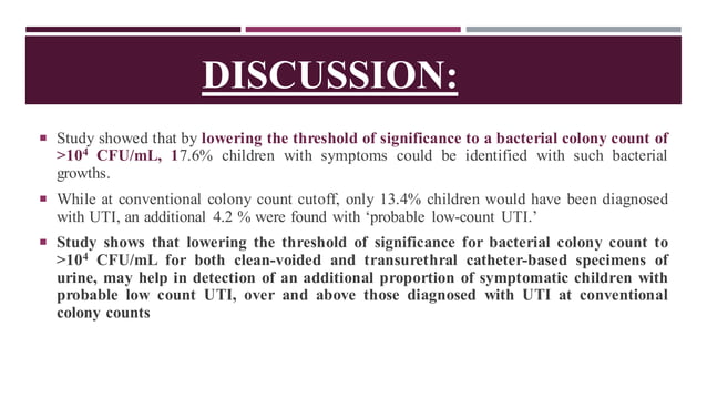 IDENTIFICATION OF PROBABLE URINARY TRACT INFECTIONINCHILDRENUSING LOW ...