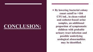 IDENTIFICATION OF PROBABLE URINARY TRACT INFECTIONINCHILDRENUSING LOW ...