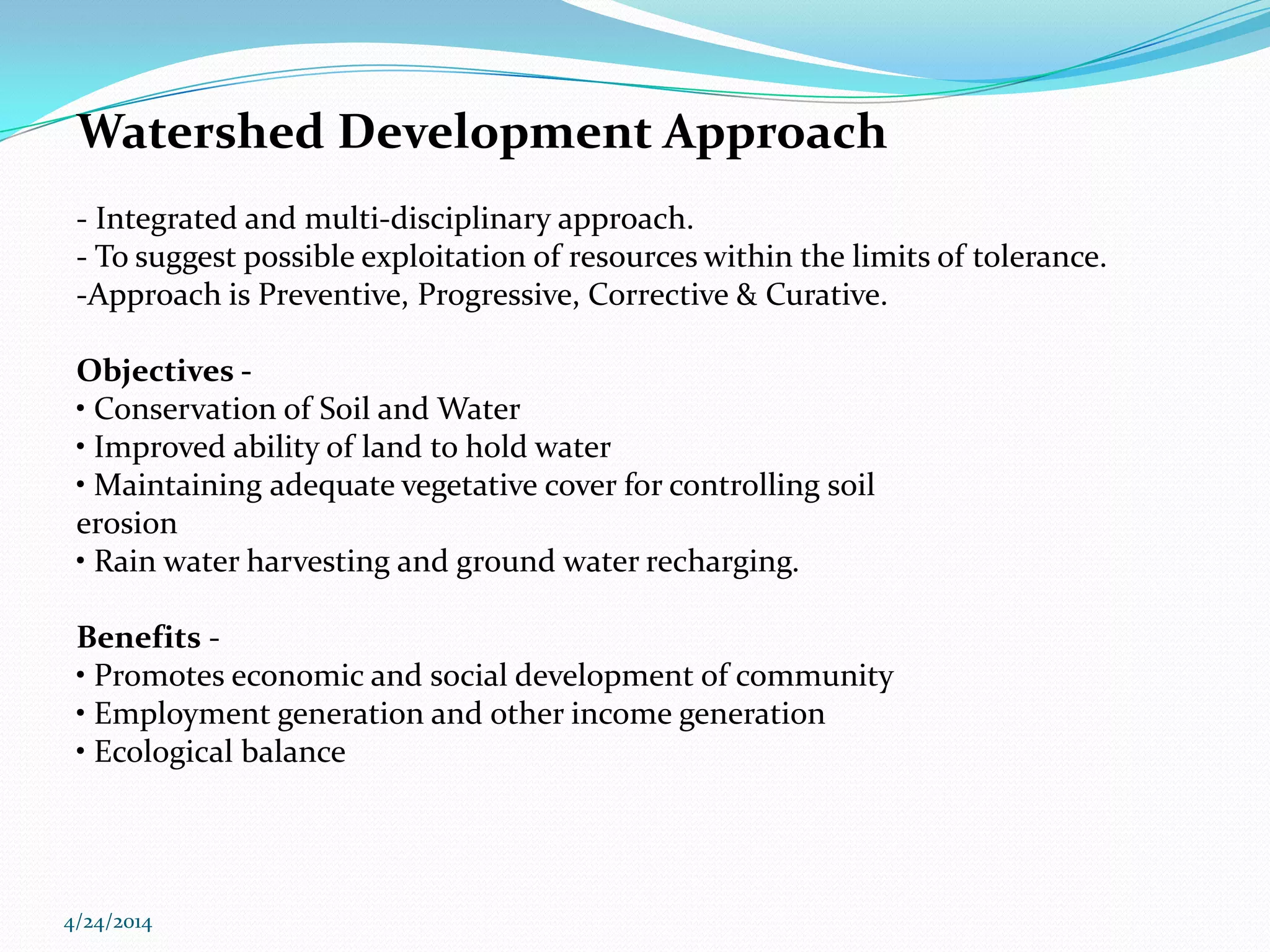 APPLICATIONS OF REMOTE SENSING AND GIS IN WATERSHED MANAGEMENT | PPTX