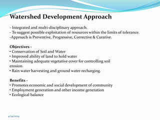 APPLICATIONS OF REMOTE SENSING AND GIS IN WATERSHED MANAGEMENT | PPTX