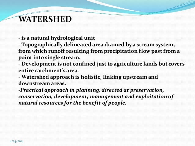 Applications Of Remote Sensing And Gis In Watershed Management