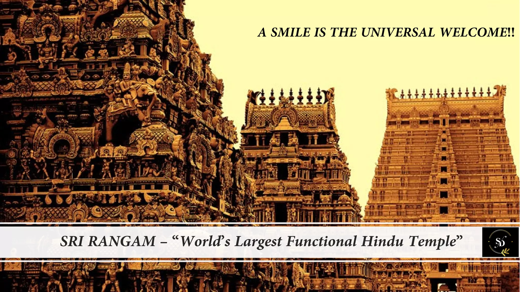 Sri Rangam |World's Largest Functioning Temple |Dravidian Architectural ...