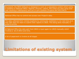 Sris advancement & no application | PPTX