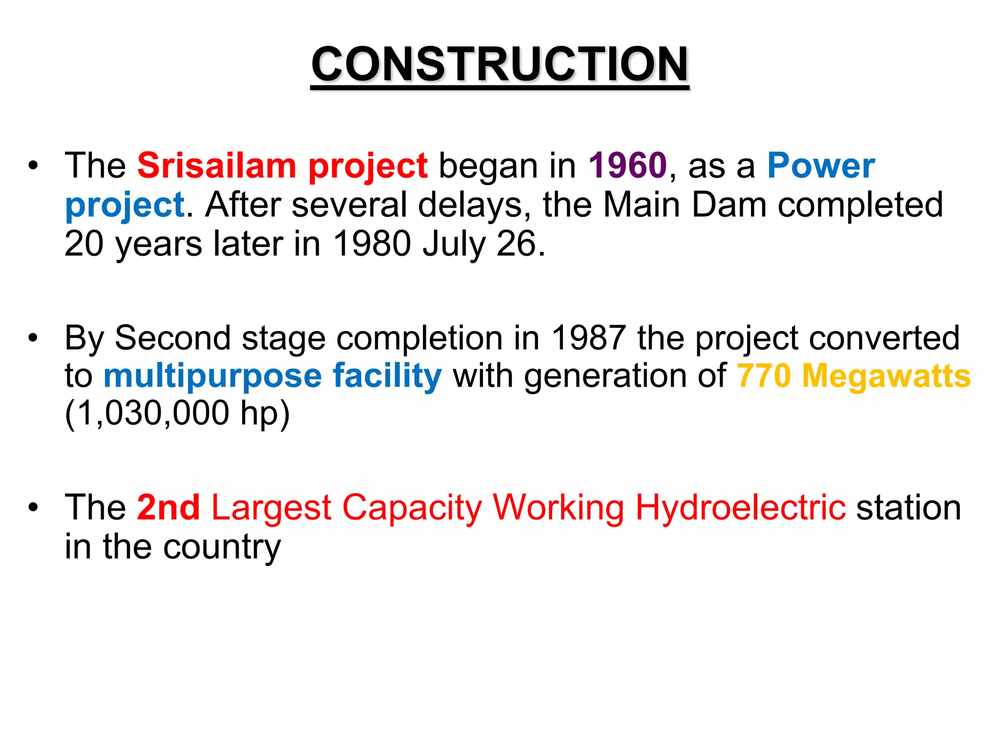 Srisailam project final | PPT
