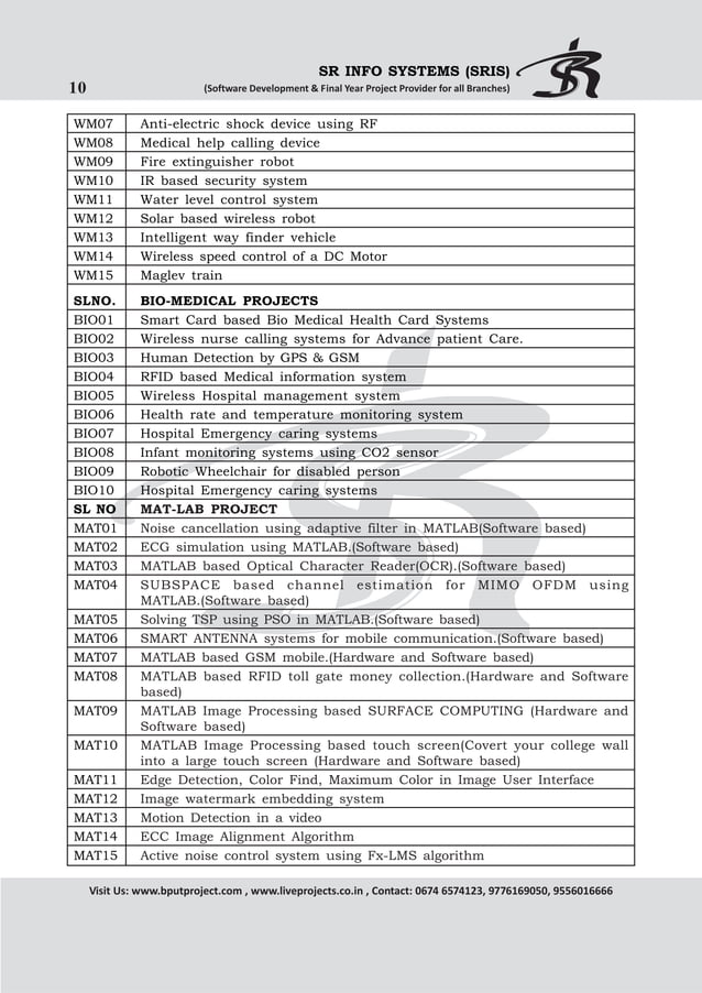 Sris @ bput project | PDF