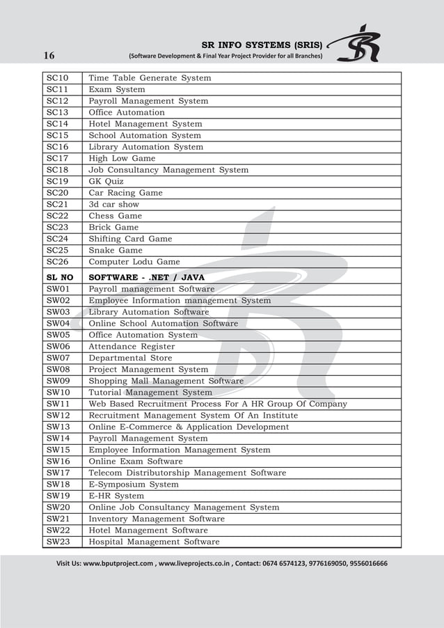 Sris @ bput project | PDF