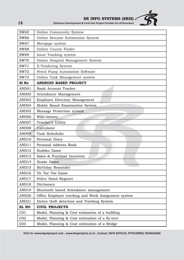 Sris @ bput project | PDF