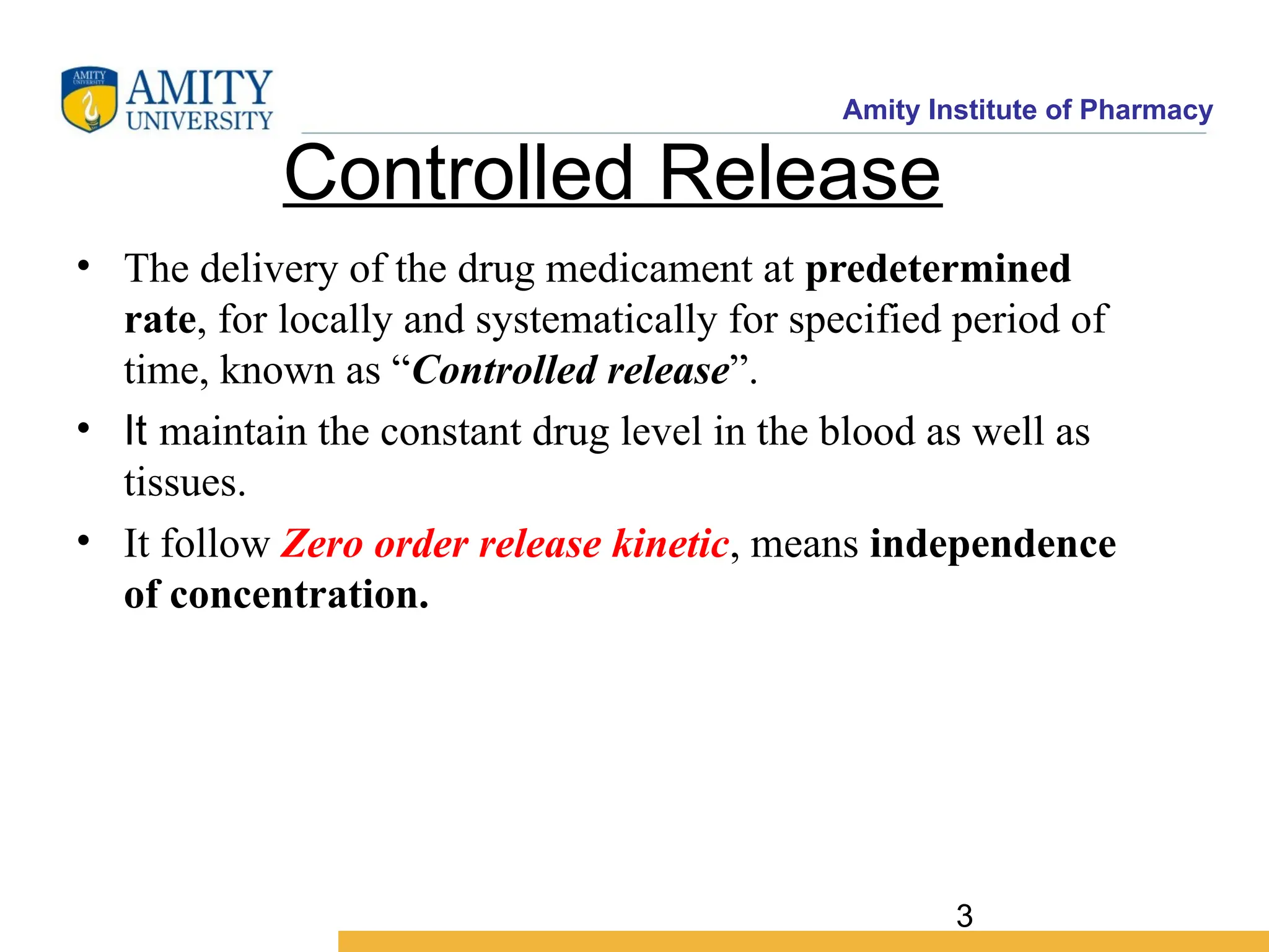 Controlled and Sustained Release Formulation | PPT