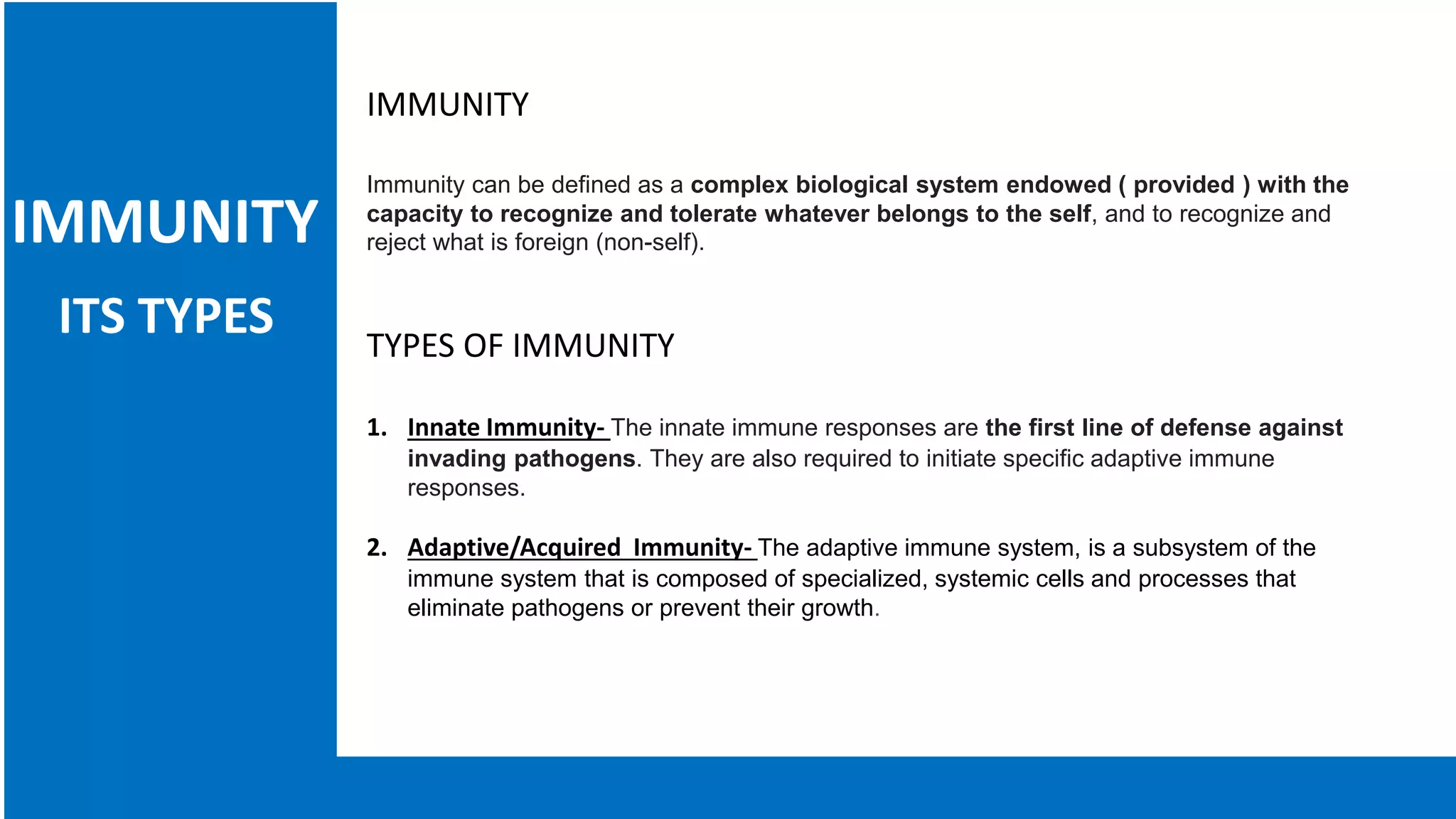 Immunity and its types | PPTX