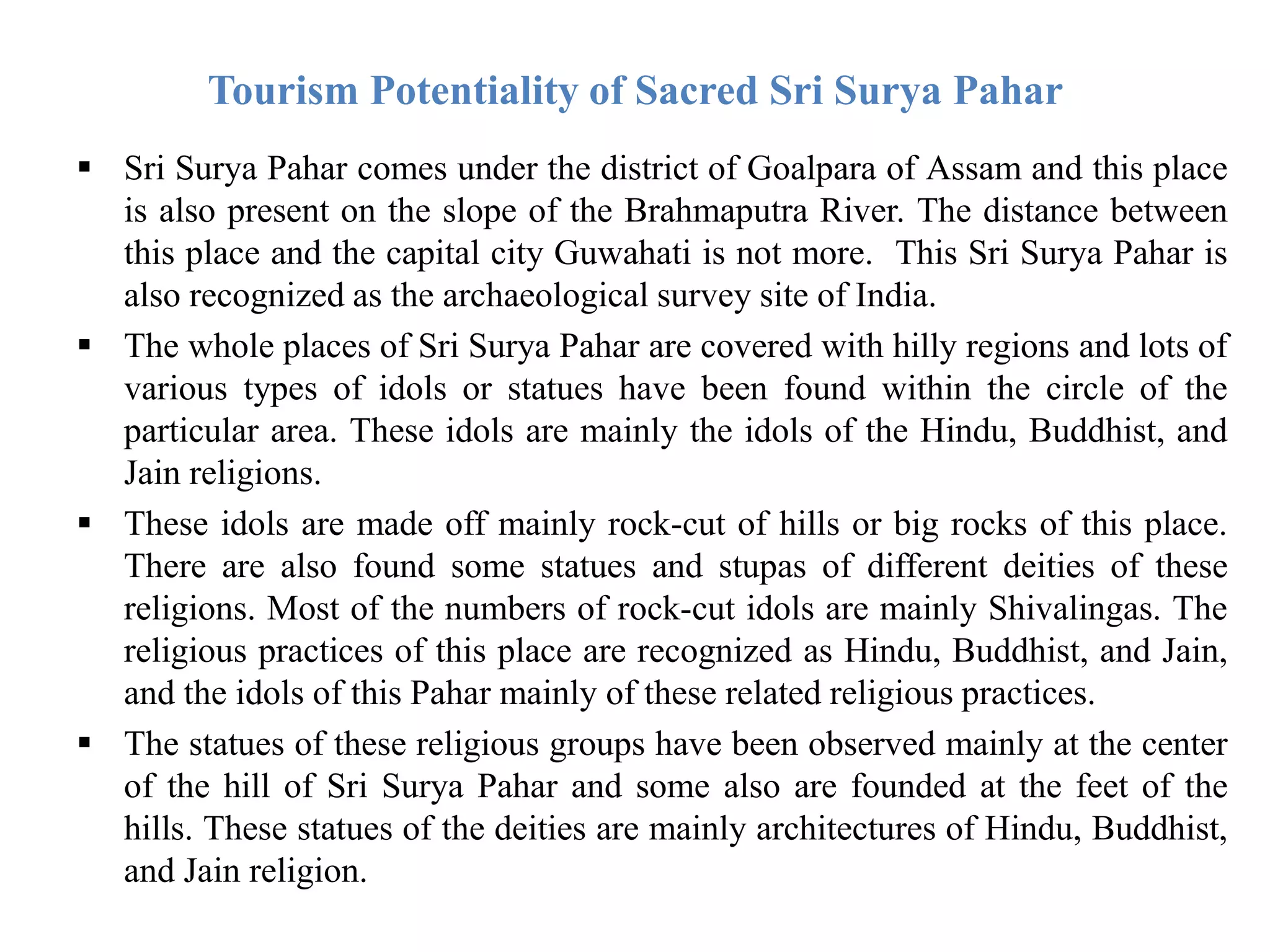 Tourism Potentiality and Environmental Sustainability of Sacred Sri ...
