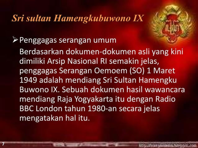 Sri Sultan Hamengku Buwono IX | PPTX