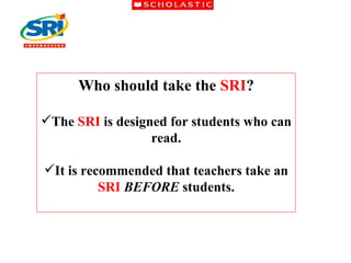 Sri Training Module Do Dea | PPT