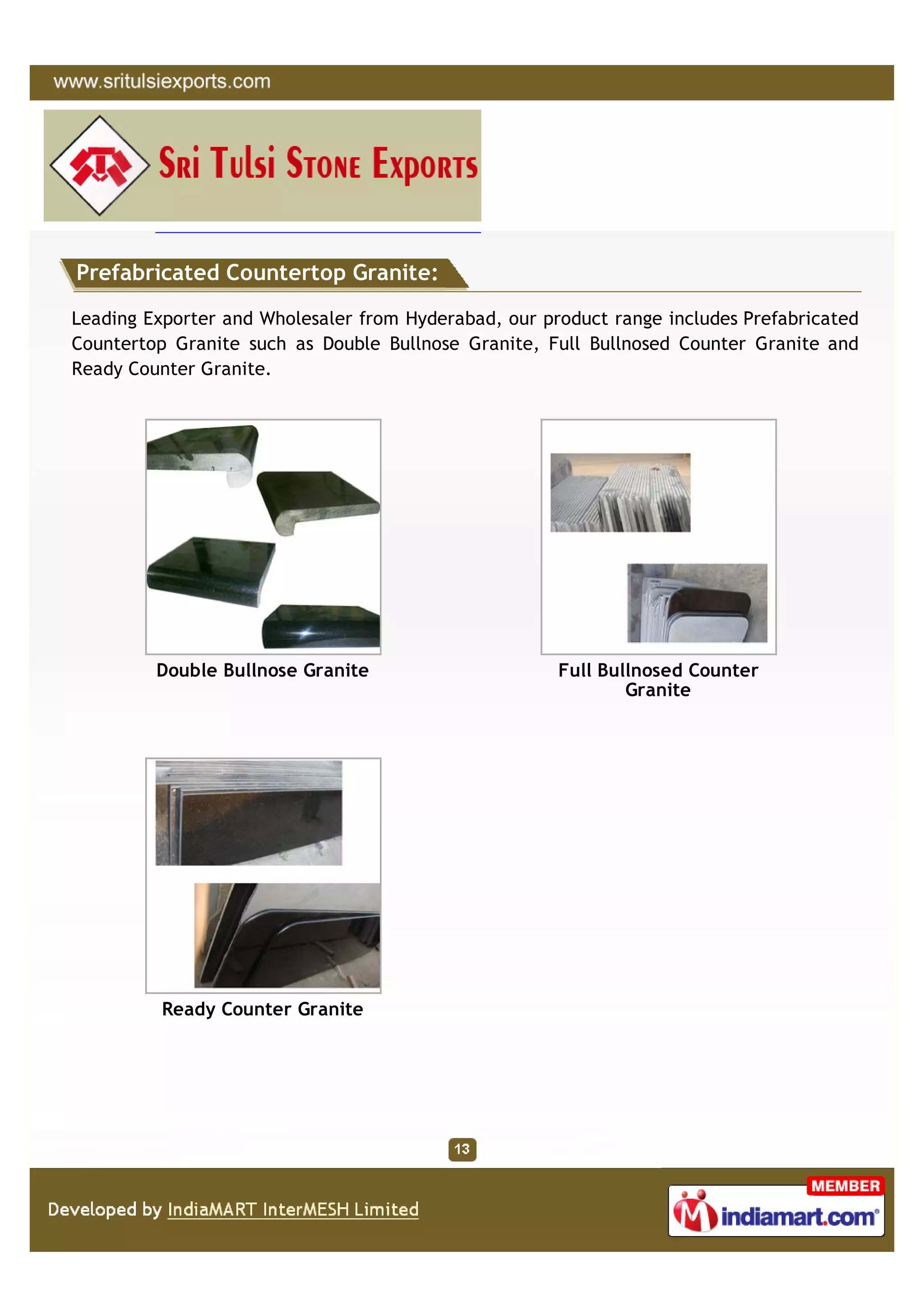 Sri Tulsi Stone Exports, Hyderabad, Pearl Granite | PDF