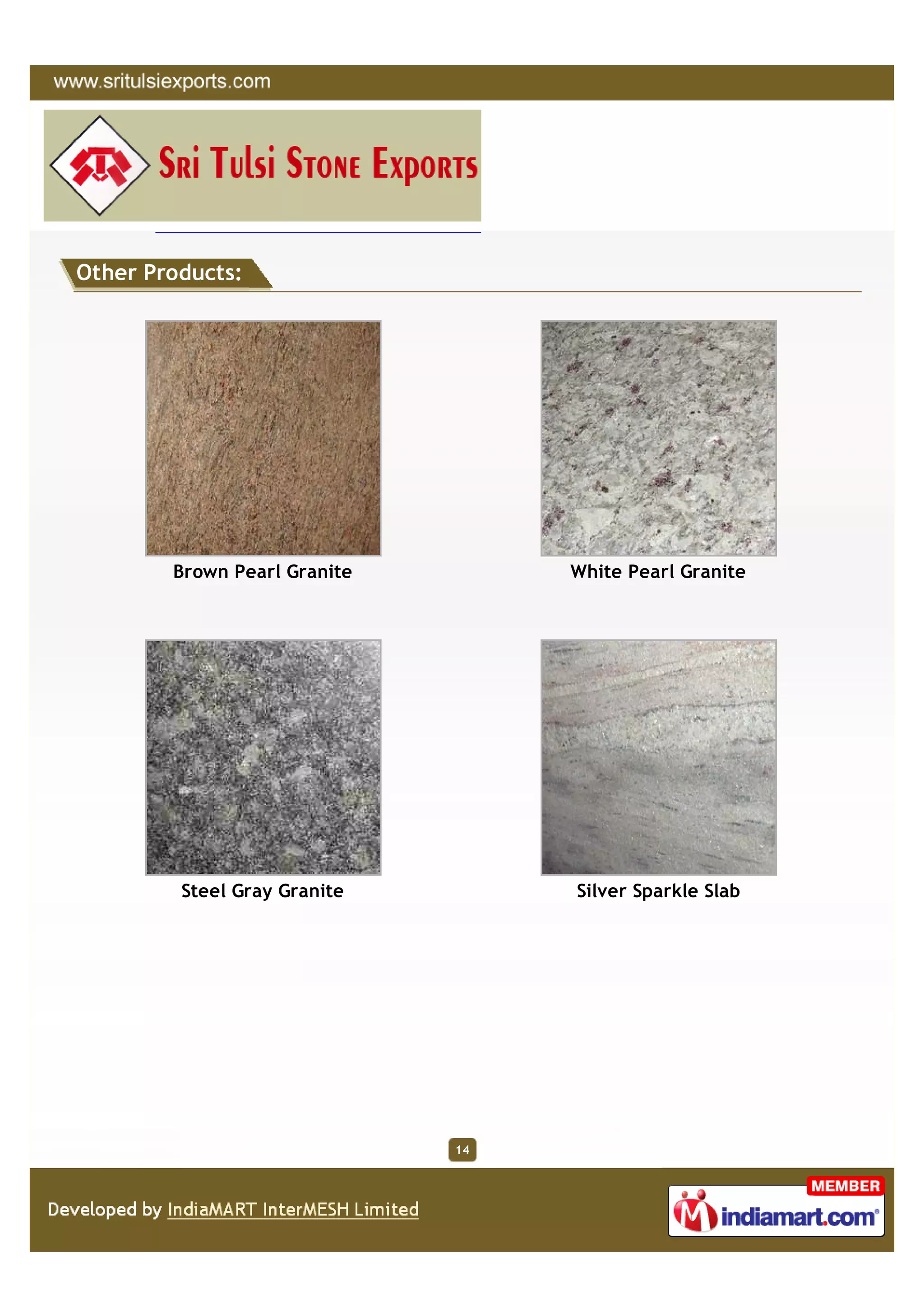 Sri Tulsi Stone Exports, Hyderabad, Pearl Granite | PDF