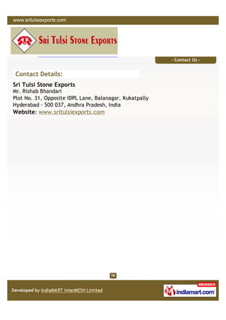 Sri Tulsi Stone Exports, Hyderabad, Pearl Granite | PDF