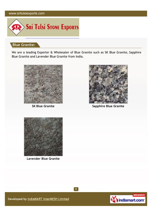 Sri Tulsi Stone Exports, Hyderabad, Pearl Granite | PDF