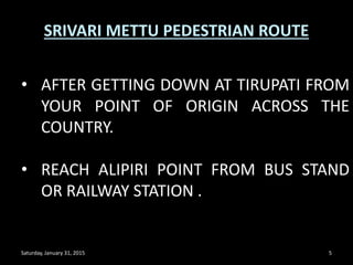 Srivari mettu foot path route | PPT
