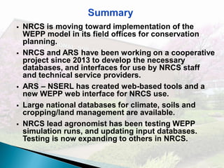 WEPP Model Enhancements for NRCS Use | PPT