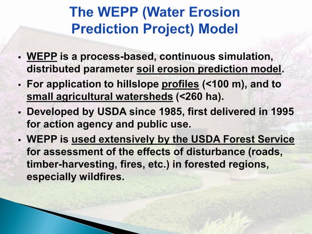 WEPP Model Enhancements for NRCS Use | PPT