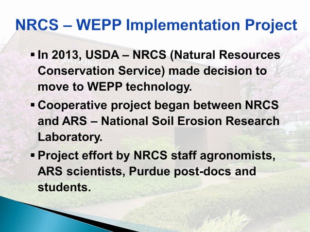 WEPP Model Enhancements for NRCS Use | PPT