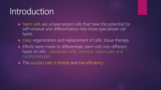 Nanomaterials modulate stem cell differentiation | PPT