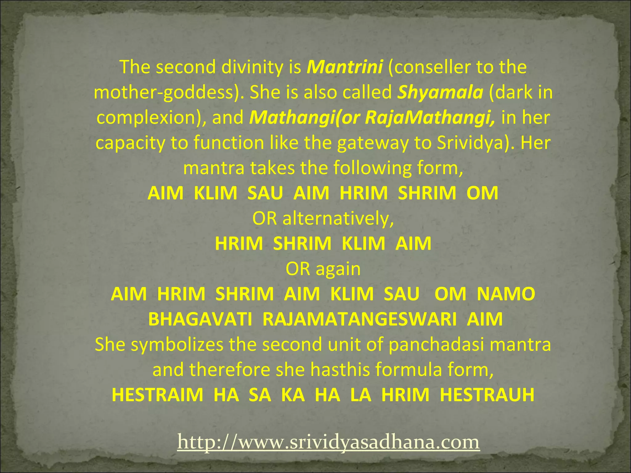 Sri vidhya mantra | PPT