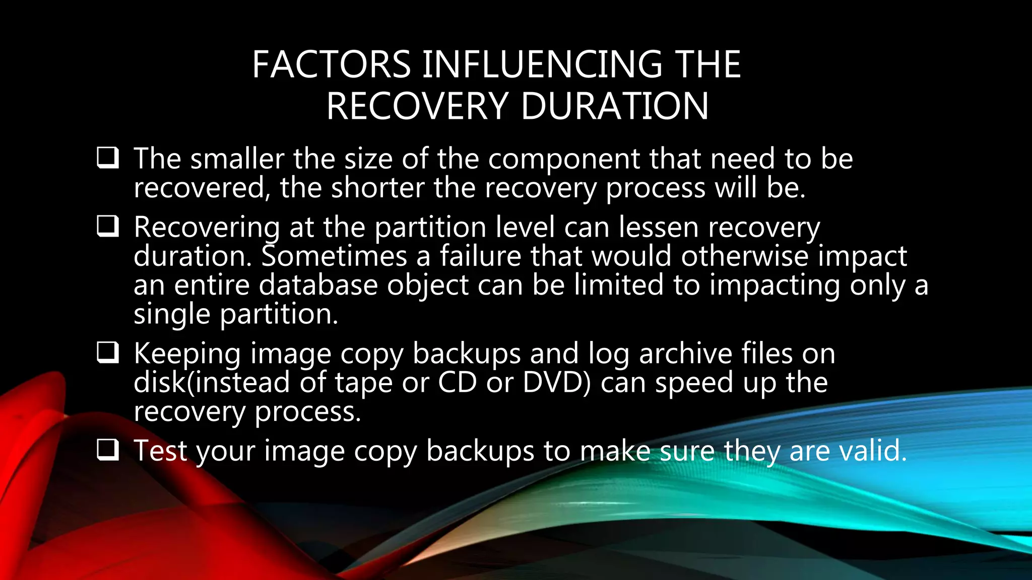 Backup And Recovery In Dbms Pptx Databases Computer Software And 0350