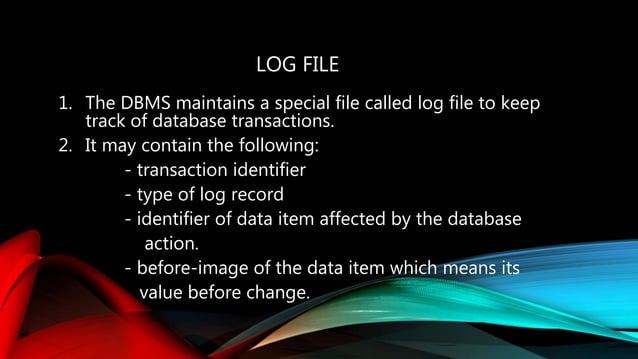 BACKUP & RECOVERY IN DBMS | PPTX | Databases | Computer Software and Applications