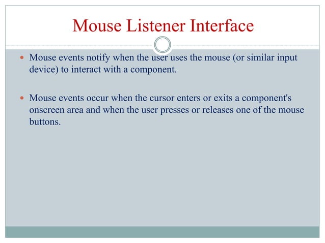 Event Handling in JAVA | PPTX | Programming Languages | Computing