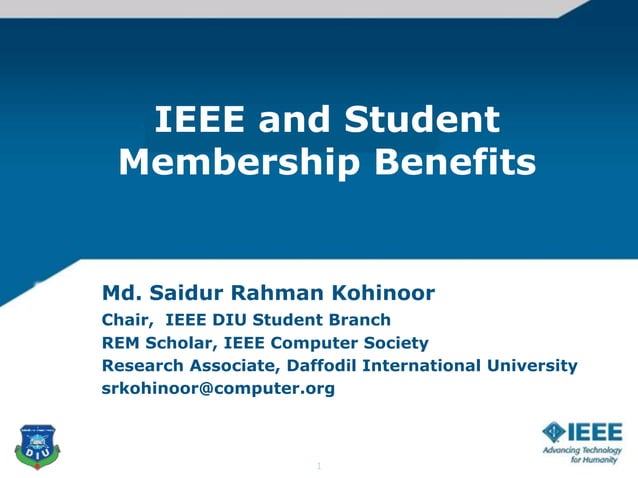 IEEE Membership Benefits for Students | PPSX | Student Financial Aid ...