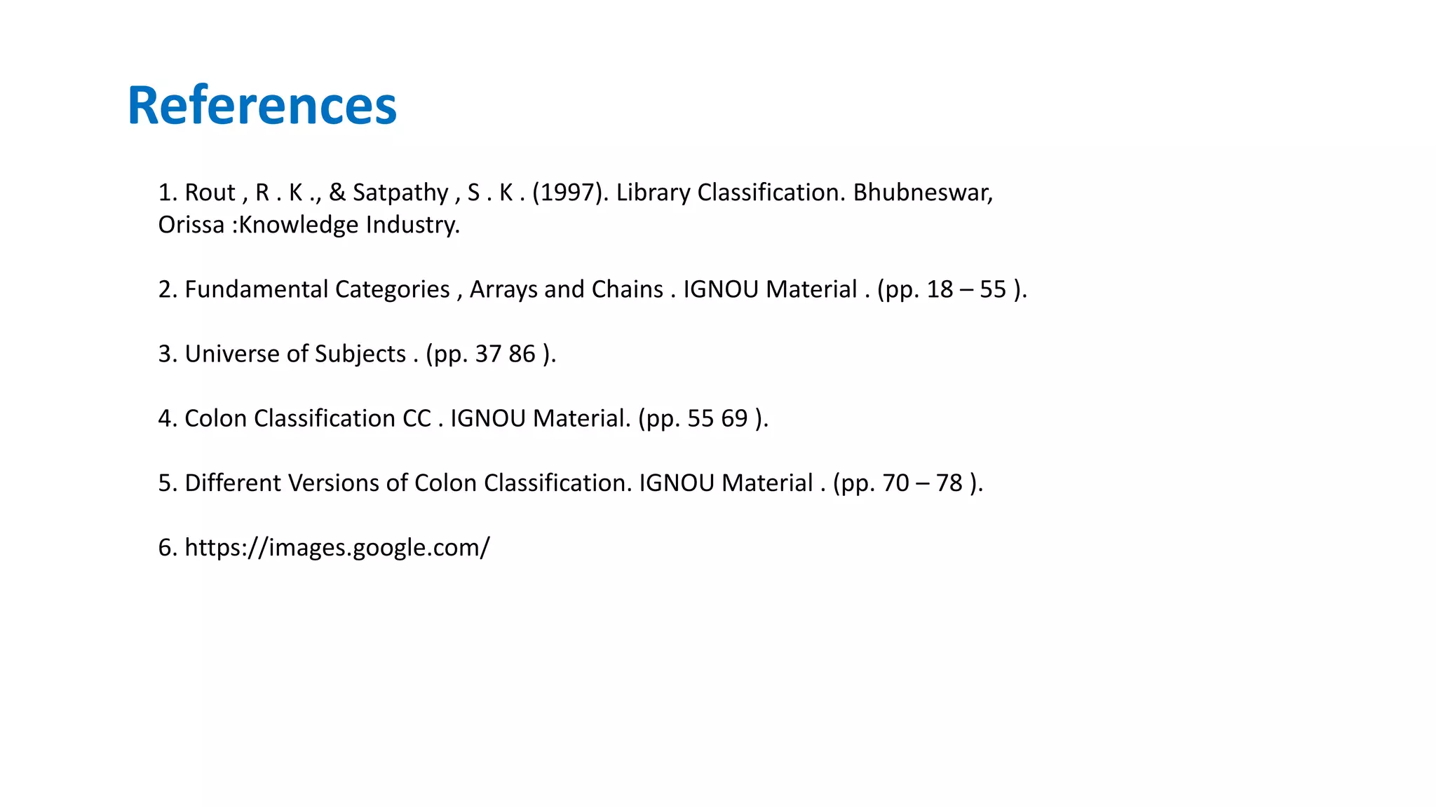 Colon Classification: An Overview | PPTX